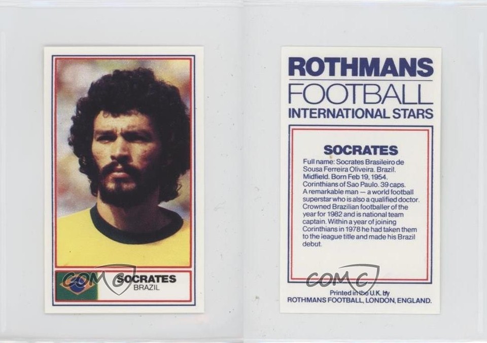 1984 Rothmans Football International Stars Socrates 0jo3 | eBay