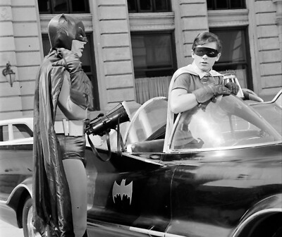 Batman and Robin Adam West Burt Ward Batmobile 5x7 Photo | eBay