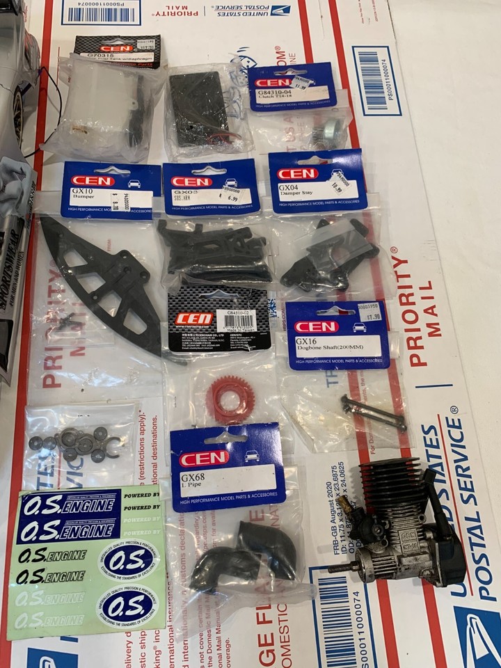CEN TR4 Nitro RC 1/10 Rolling Parts Chassis with OS Max Motor & New ...
