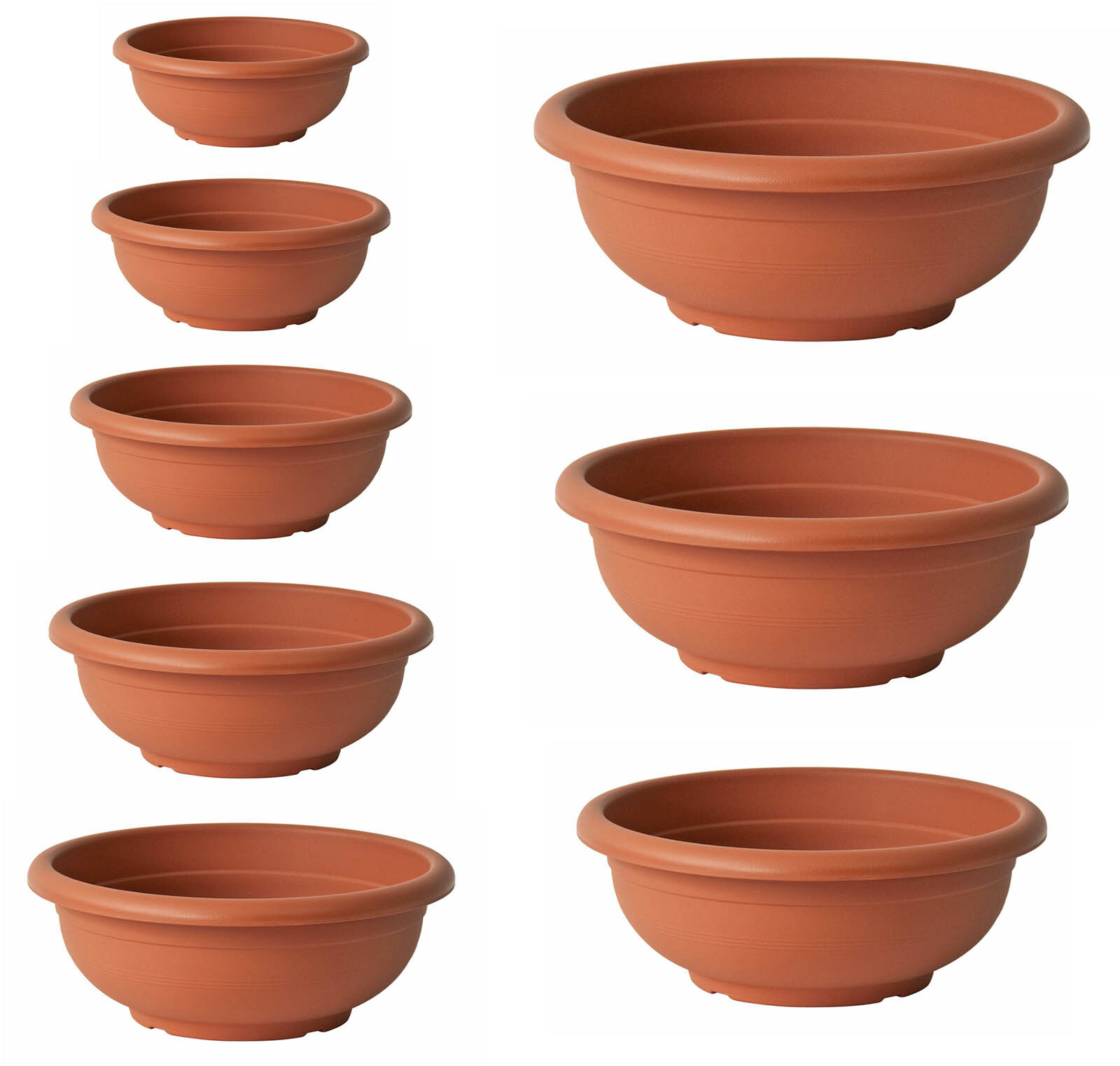 Blumenschale 40 cm rund terrakotta Schale Pflanzschale Blumentopf ...