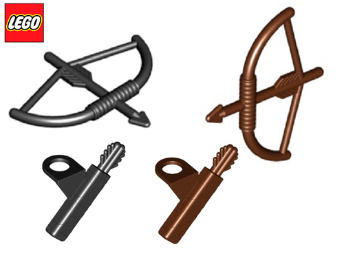 LEGO 4499 Minifigure Weapon Bow 4498 Arrow Quiver 2 Arrows Choose Model ...
