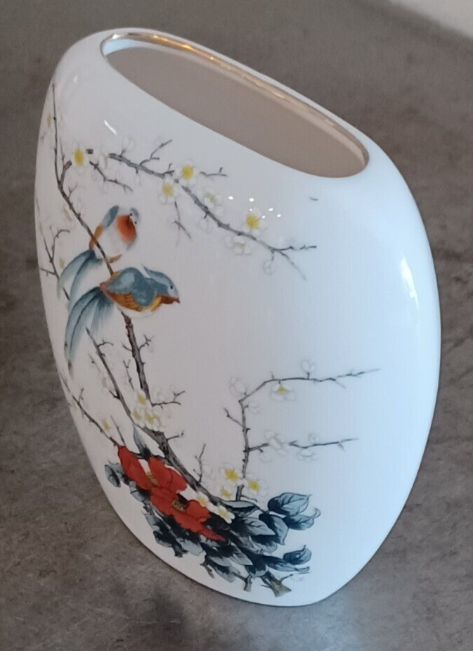 Fine Chinese Jay Japan Vase Birds & Cherry Blossoms 4.25" Tall | eBay