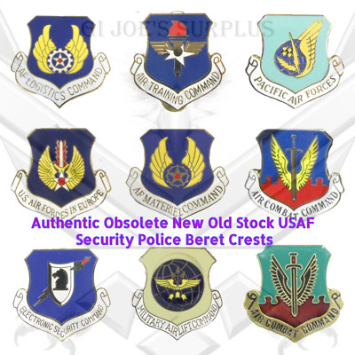 New Air Force Security Police SP Beret Crests Most Command TAC ACC ATC ...
