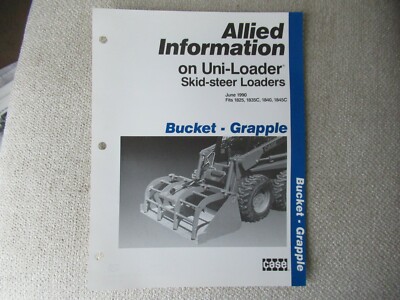 CASE 1835C 1840 1845C 1825 skid-steer uni-loader bucket grapple spec ...