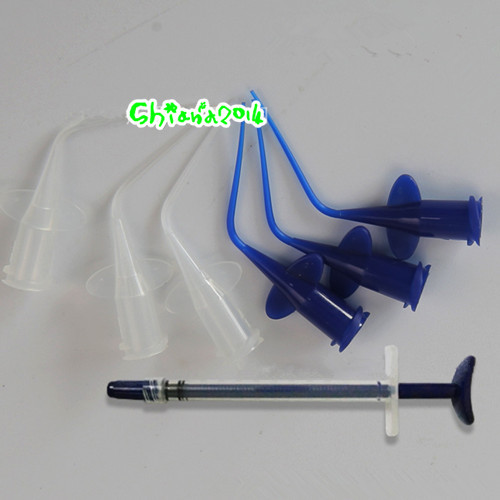 50pcs Dental Disposable syringe tip irrigation tips Clear Blue tips | eBay
