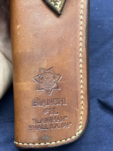 VTG RH Bianchi #1 Lawman Holster 6 1/2” Leather Pistol Snap Closer | eBay