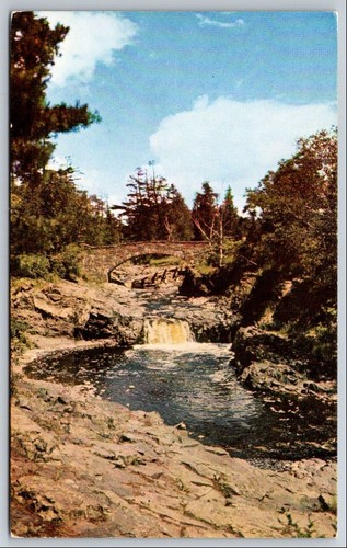 Postcard MN Minnesota Lester River Old Bridge Forest View Chrome ...