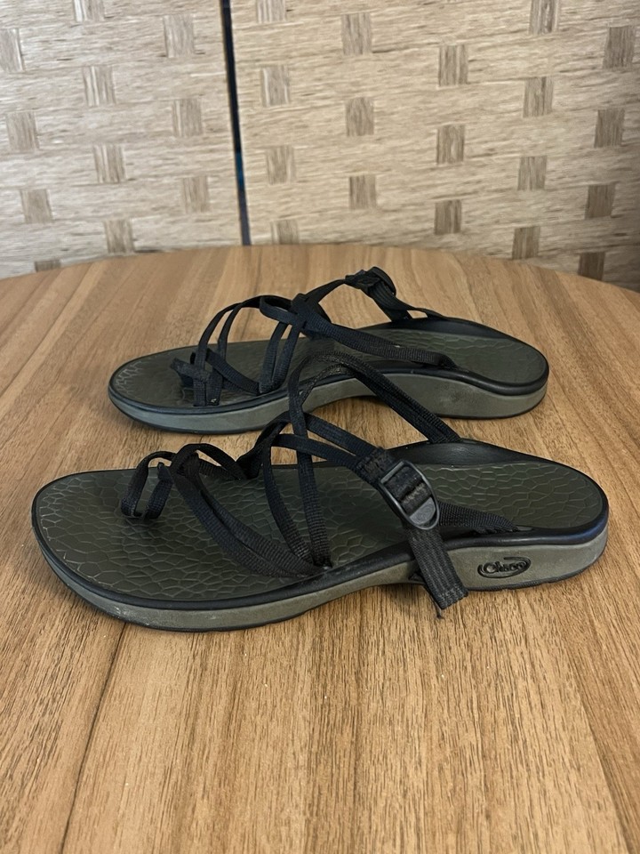 Chaco Chacos Zong Sandals Women’s Slip-on Strappy Shoes Sz 8 Black ...