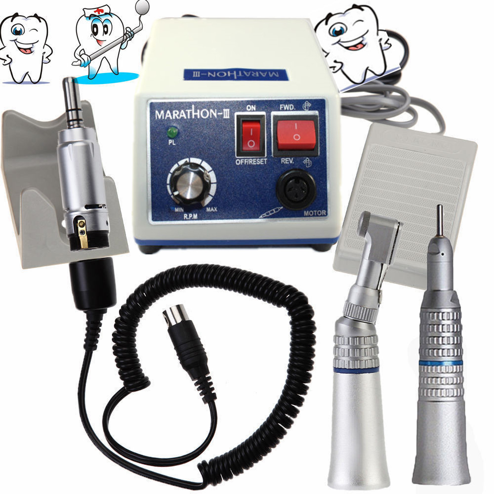 Dental Lab Marathon Micromotor N3 Straight Contra Angle Handpiece 35K ...