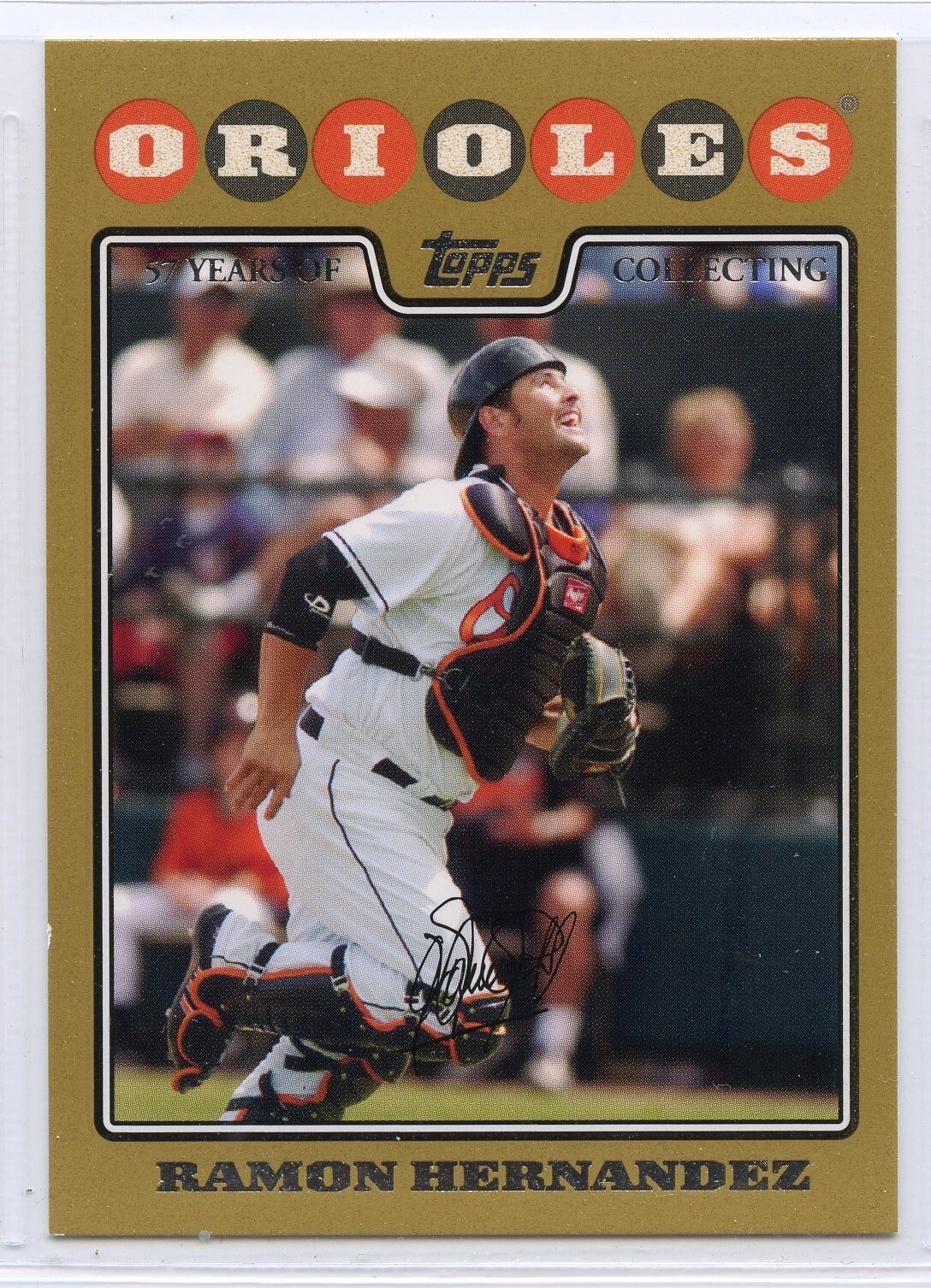 2008 Topps GOLD Baseball - #312 - Ramon Hernandez - Baltimore Orioles ...