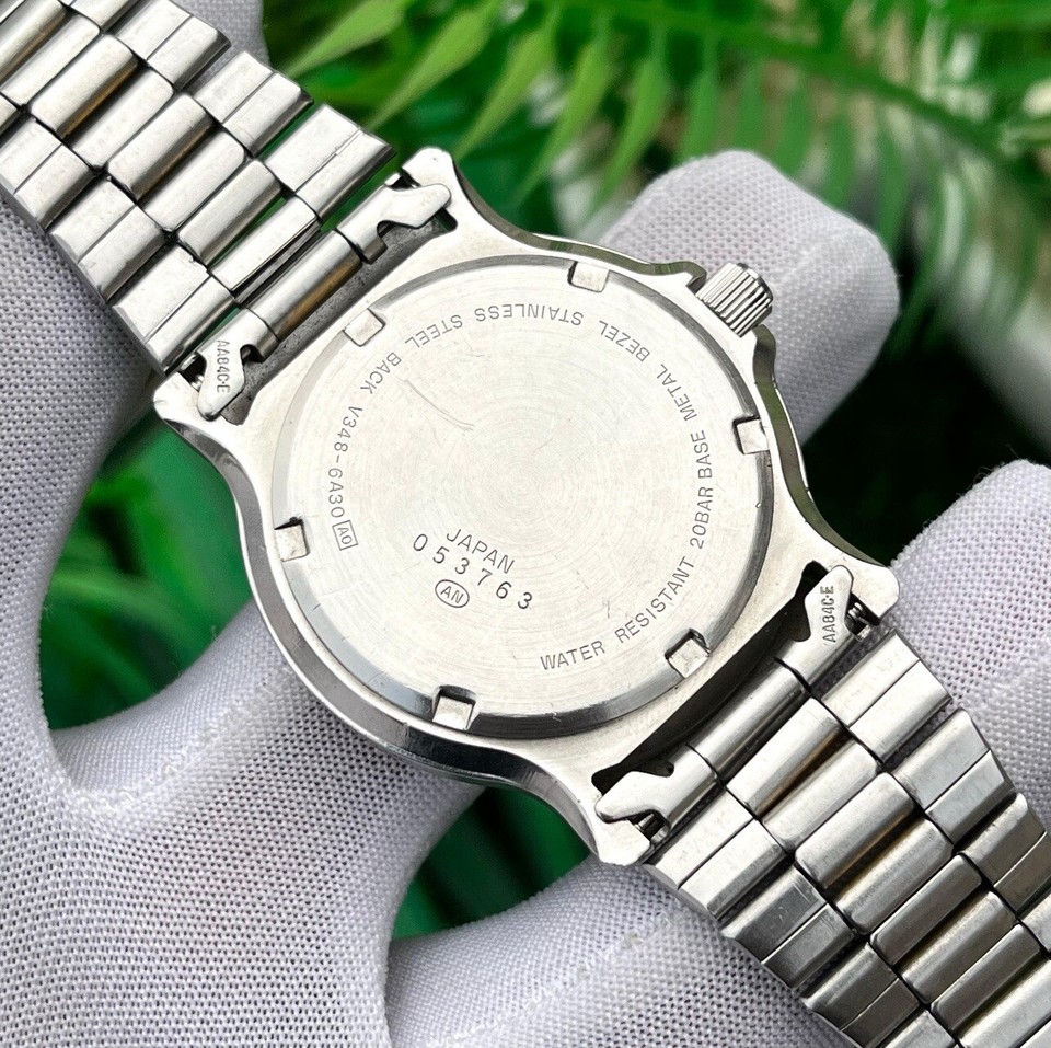 Vintage Seiko Alba Aqua Gear Divers 20 Bar Japan Made Men Quartz Watch ...
