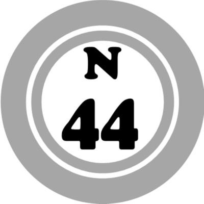 N 44 N44 Bingo Ball - 3 Inch Circle Sticker 3" x 3" - Hobby Number ...