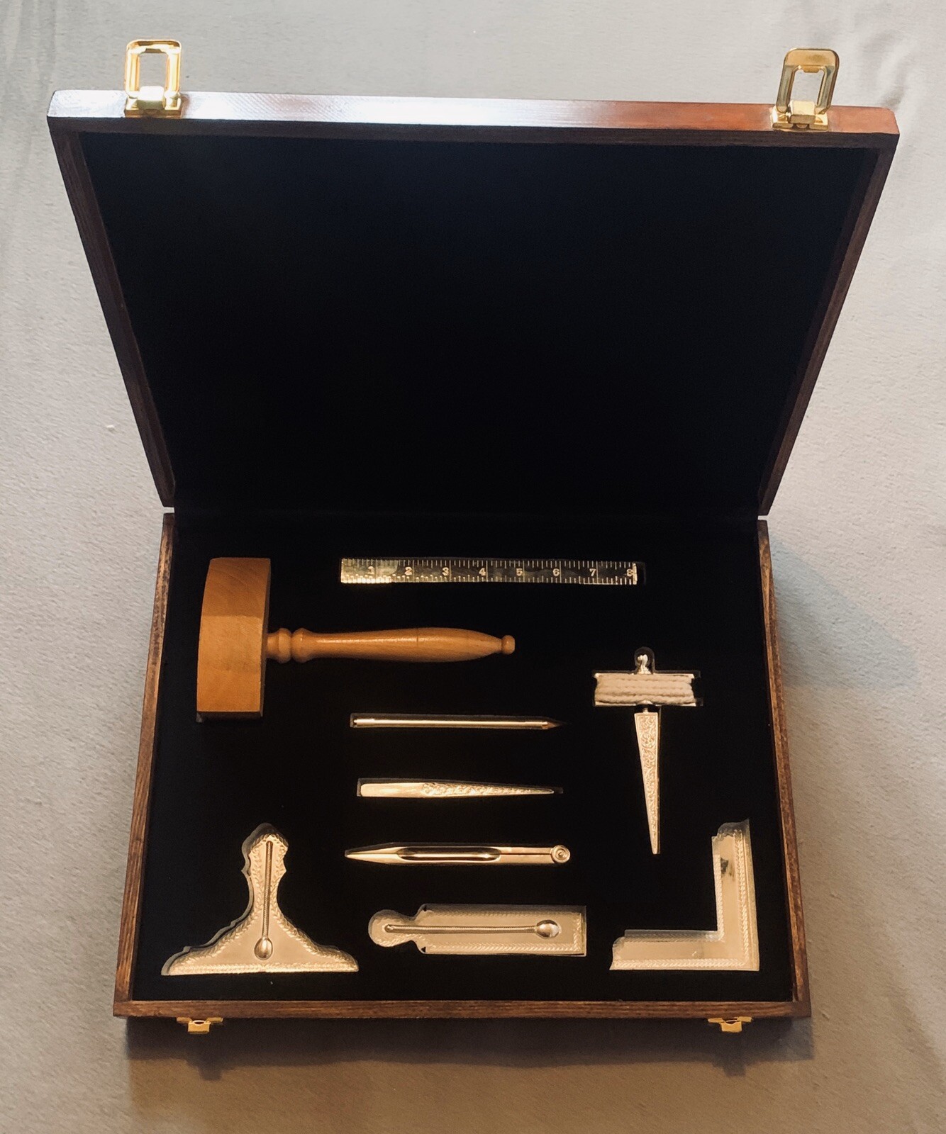 masonic working tools Set With Wooden Box Used | eBay UK