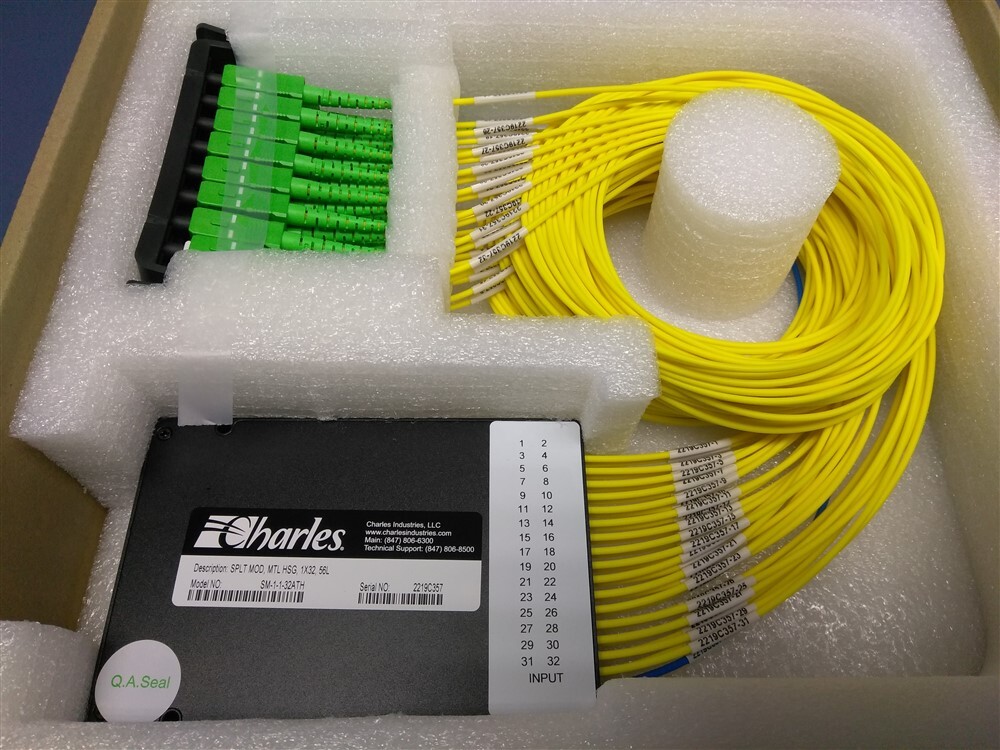 Charles SM-1-1-32ATH Fiber Optic Splitter Module MTL HSG 1x32 56L | eBay