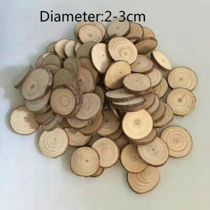 100pcs Natural Pine Wood Tree Bark Log Slices 2-3cm Round Crafts DIY ...