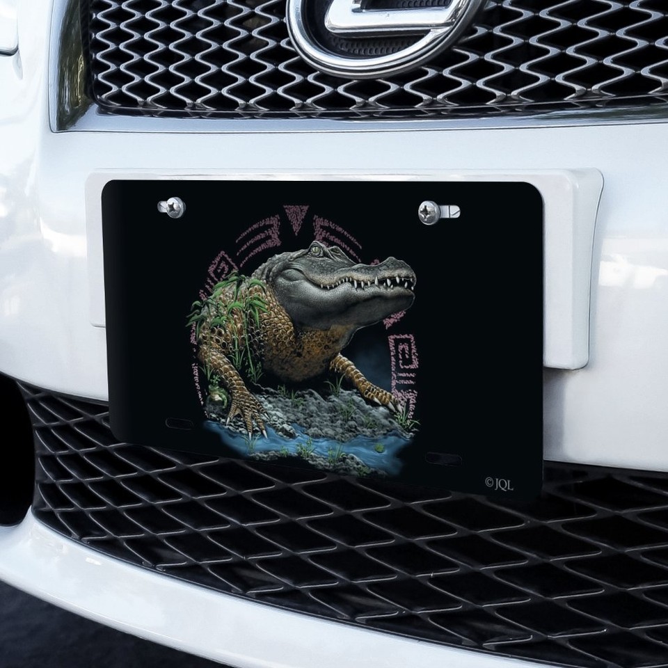 Aztec Alligator Gator Novelty Metal Vanity Tag License Plate