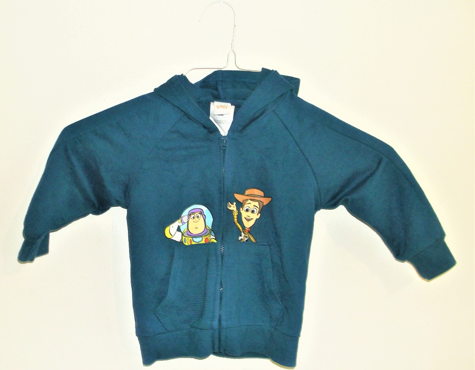 DISNEY Baby Official Buzz Lightyear Woodie Zipper Hoodie Blue Sz 24M ...