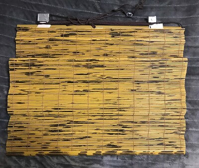 Sears Vinyl Roll Up Window Shade Patio Yellow Brown Black Vintage 30 x ...