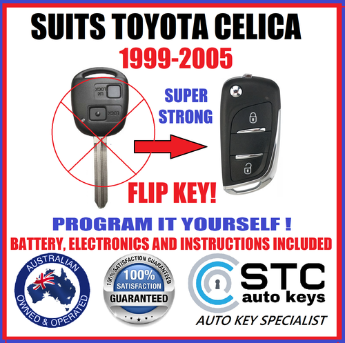 FOR TOYOTA CELICA REMOTE FLIP TRANSPONDER KEY 1999 2000 2001 2002 2003 ...