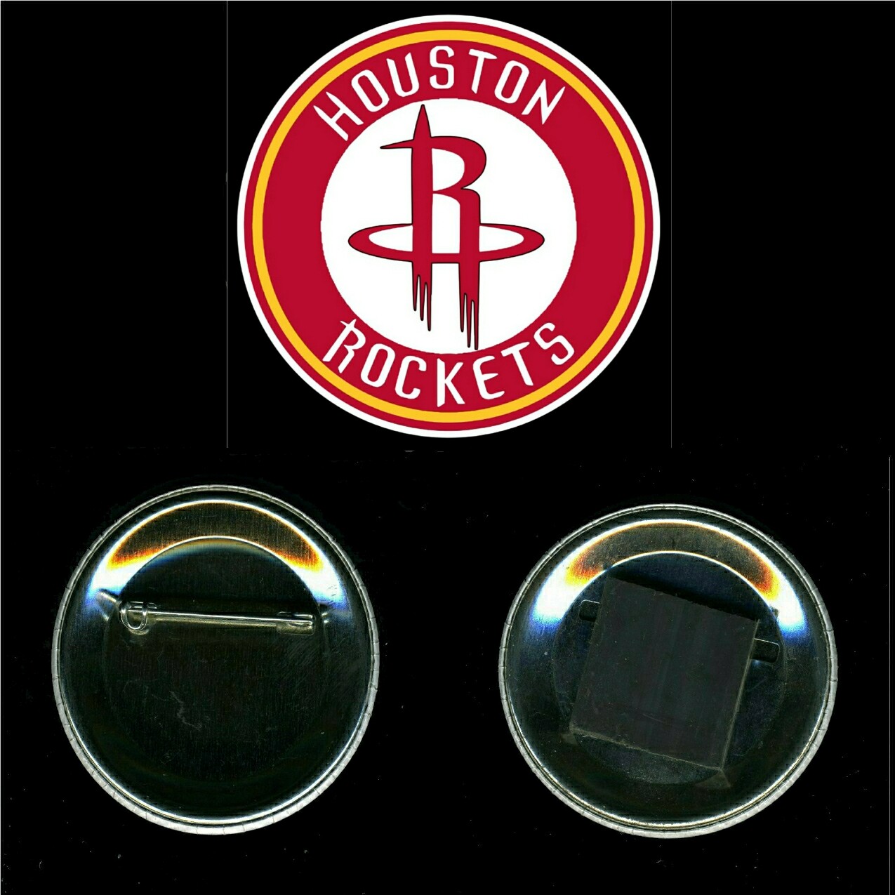 Houston Rockets, Pinback Button-Fridge Magnet, 2 1/4" Ø | eBay