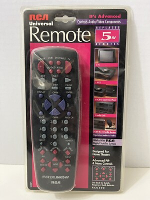 RCA SYSTEMLINK 5 AV RCU500 TV VCR CABLE UNIVERSAL REMOTE CONTROL | eBay