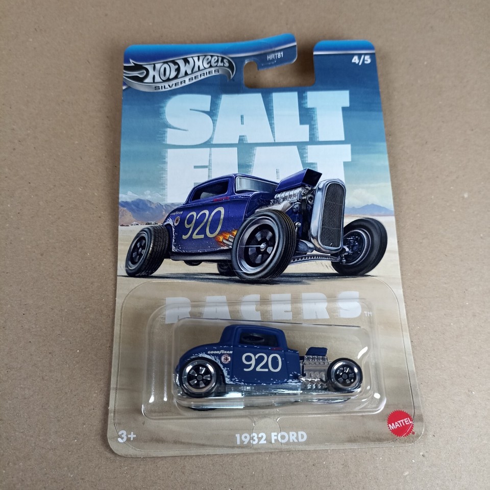 Hot Wheels Salt Flat Racers Set Of 2 '41 Willys '32 Ford Silver Series ...