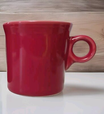 Fiesta Red Mug Scarlet O Ring Mug Tea Cup ~ Fiestaware HLC 12oz. Bright ...