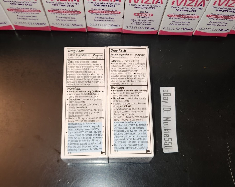 EXP 09/2025+! 2 Box LARGE 0.33oz (10mL) iVIZIA Lubricant Eye Drops! | eBay