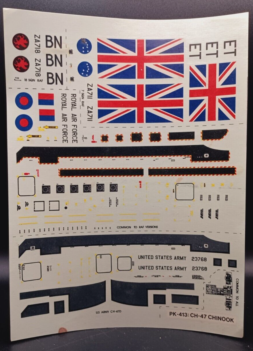 Matchbox | No. PK-413 | 1:72 Boeing Vertol Chinook HC Mk.1/CH-47D ...