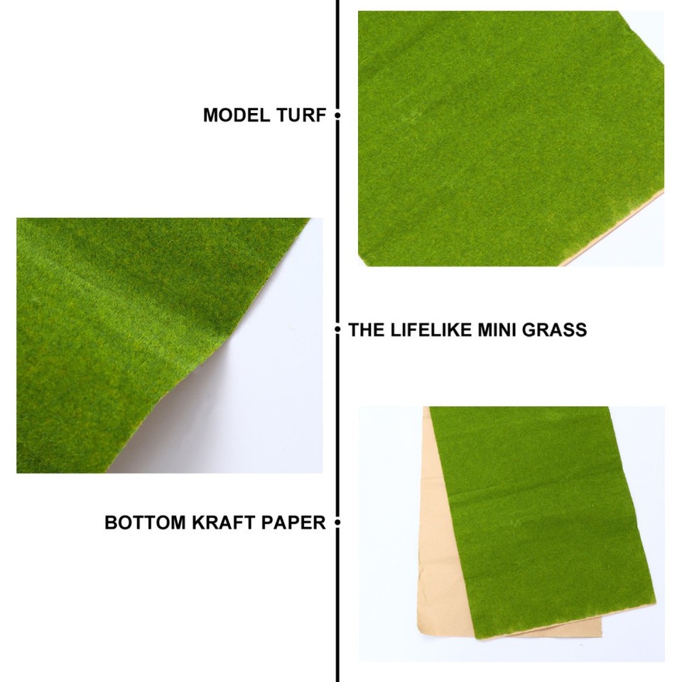 Lawn Turf Paper Fake Grass Mat for Model Building and Train Layout ...