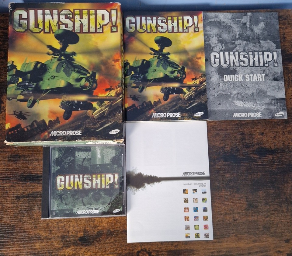 MicroProse Gunship (2000) PC Big Box Game CD-ROM Helicopter Combat ...