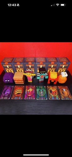 NEW McDonald’s Minecraft Toys 2025 Adult Happy Meal Complete Set of 6 ...