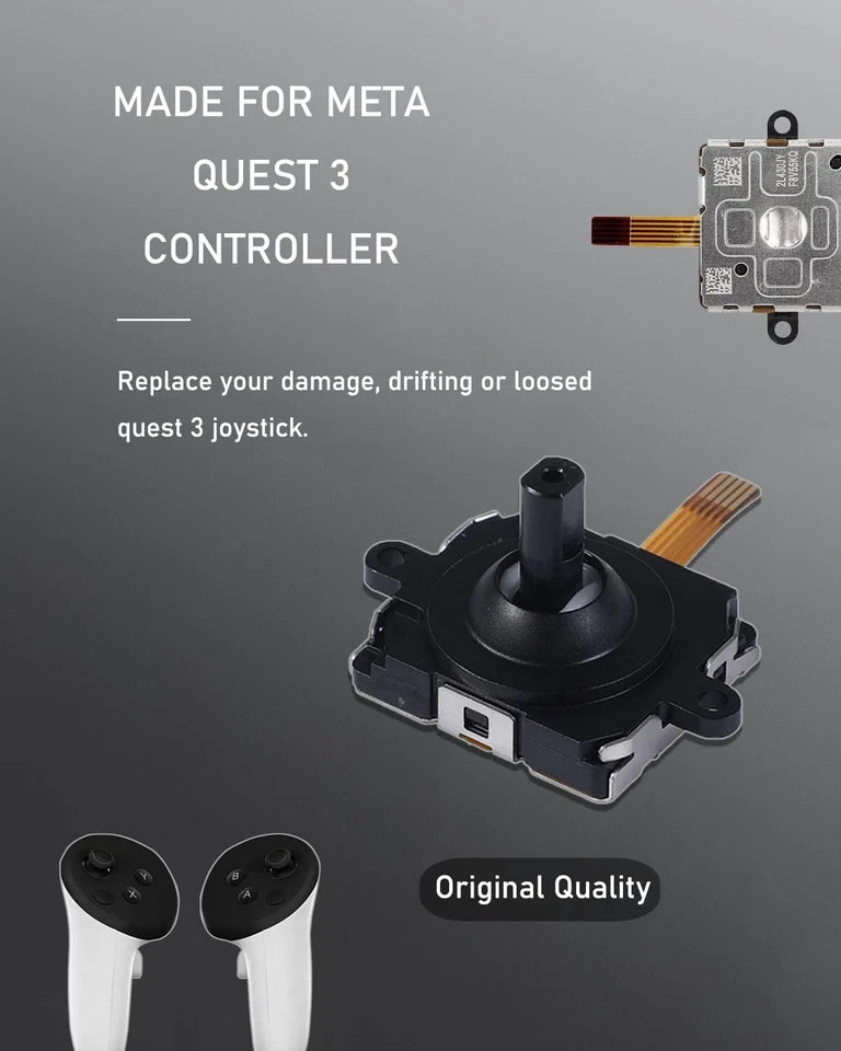 4 Pack Joystick Replacement Kit for Meta Quest 3 Controller(12 in one ...