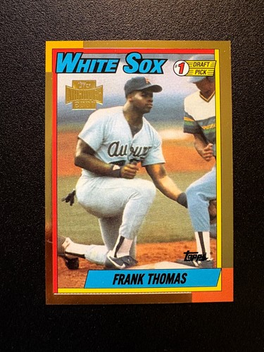 2001 Topps Archives #5 Frank Thomas GOLD RC 1990 Topps #414 Rookie Card ...