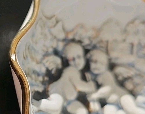 Giuseppe Chiurato Bowl 3.5" Capodimonte Porcelain Cherub White/Blue ...