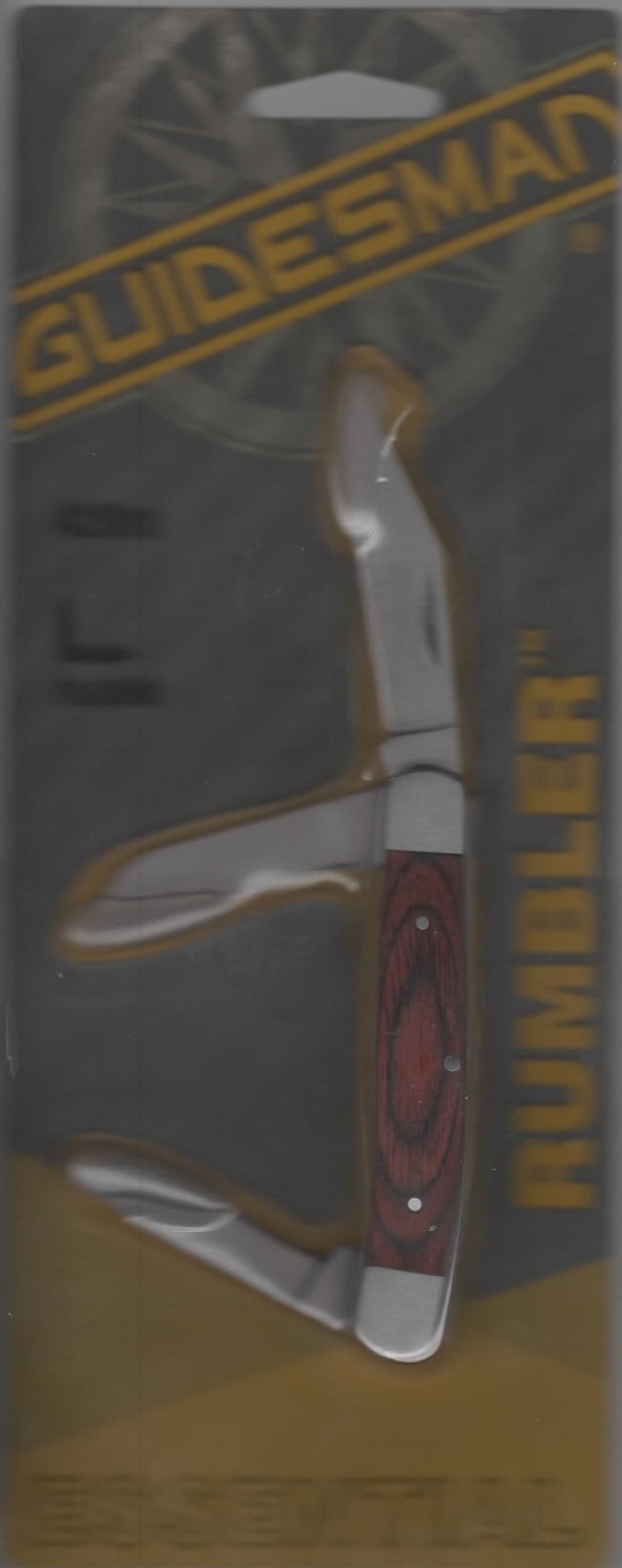 Guidesman RUMBLER 6.5" Folding Knife WOOD HANDLE 420 Stainless Steel 2. ...