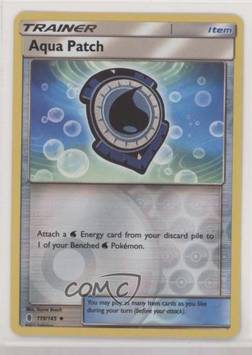 2017 Pokémon Sun & Moon - Guardians Rising Reverse Foil Aqua Patch #119 ...