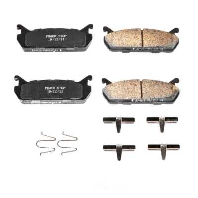 Disc Brake Pad Set-Rear Z17 Low-Dust Ceramic Brake Pads with Hardware ...
