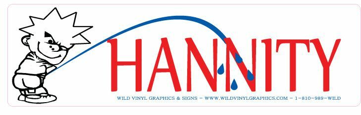 PISS ON SEAN HANNITY 10" X 3" WVPO-00208 AUTOMOTIVE COLOR POLITICAL ...