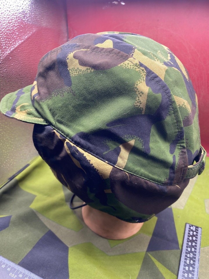 Original British Army DPM Camouflage Winter Cold Weather Cap with Ear ...