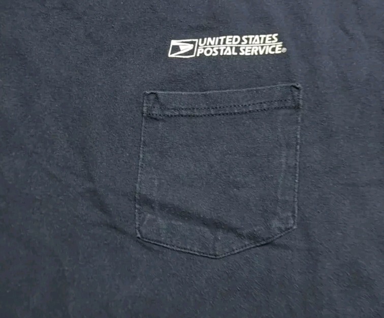 VINTAGE USPS Shirt Adult Sz. XL Blue Outdoors Pocket Work Employee ...