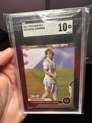 2021 Topps Now Paxten Aaronson #45 SGC 10 MLS 1st Ever Card Eintracht Frankfurt | eBay
