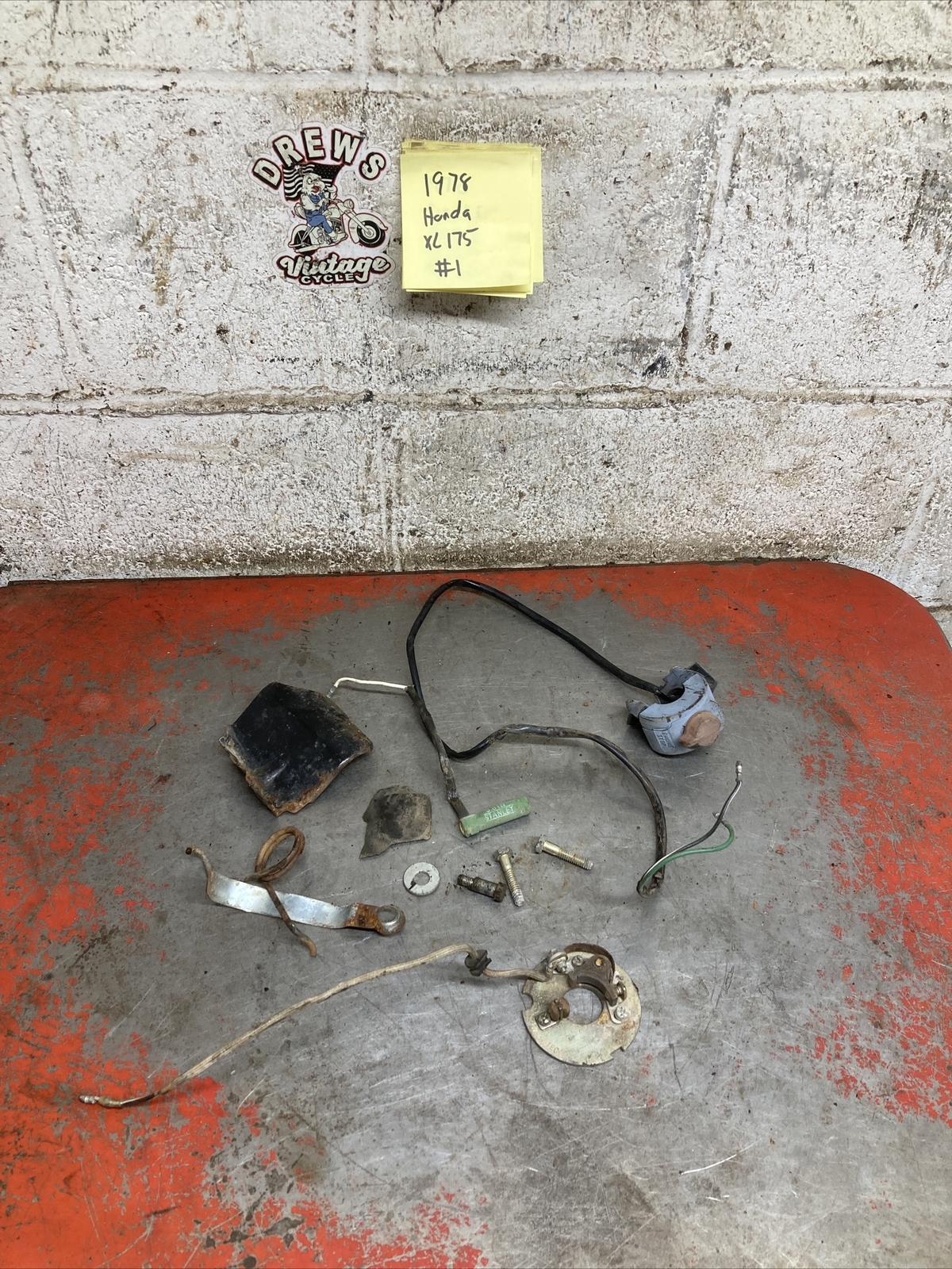 1978 Honda Xl175 Xl 175 Ignition Points On off Switch Brackets Misc ...