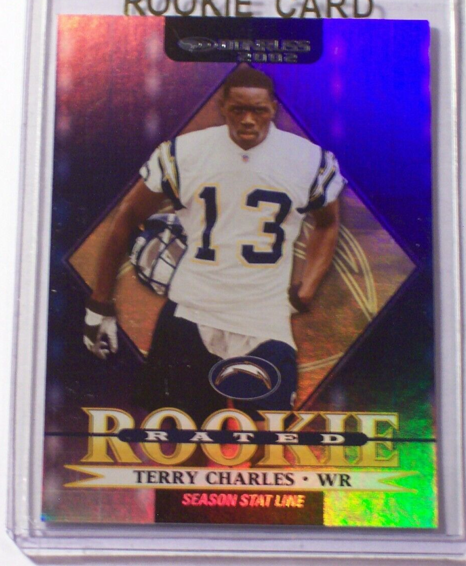 2002 Donruss Season Stat Line Rookie Parallel Terry Charles /71 Damaged ...
