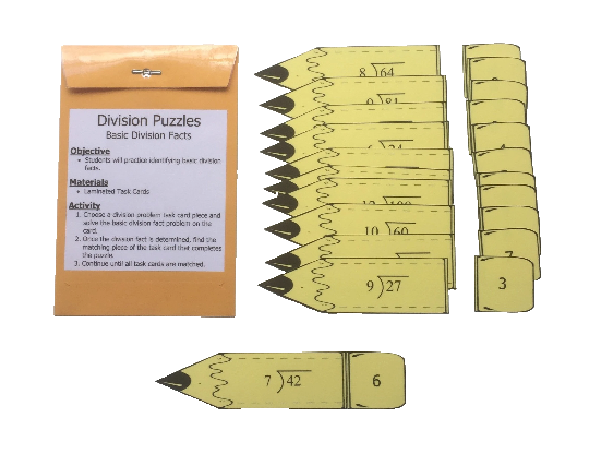 Teacher Made Math Learning Resource Center Game Basic Division Facts ...