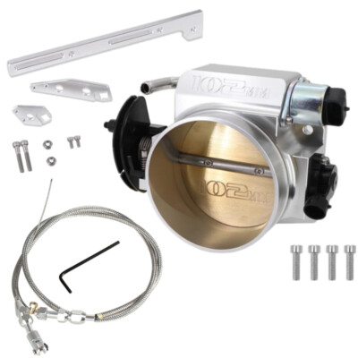 102mm 4 Bolt Throttle Body W/ TPS IAC+Throttle Cable For GM Gen III LS1 ...