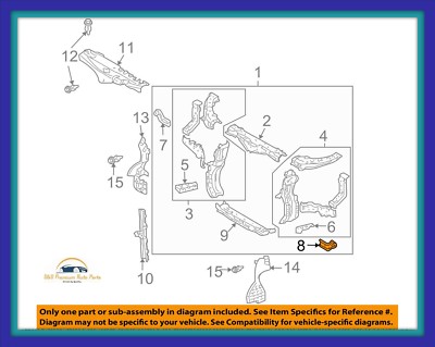 OEM LEXUS 04-09 RX330 06-08 RX400 BRACKET RADIATOR SUPPORT TO FRONT ...