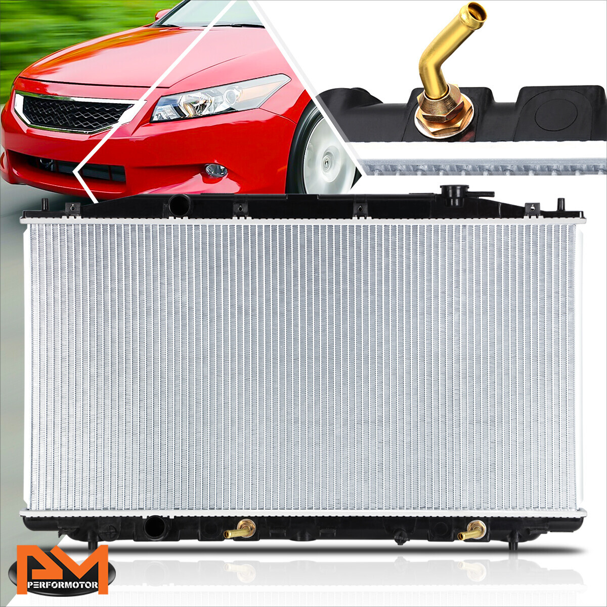 Aluminum Core OE Style Radiator for 08-15 Honda Accord/Crosstour 2.4 AT ...