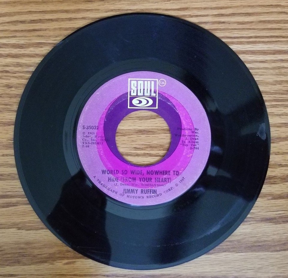 Vintage 45 rpm Jimmy Ruffin ‎Gonna Give Her All The Love I've Got Soul ...