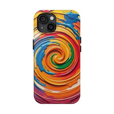 Paint Swirl Tough Phone Cases, Exotic Artistic Shockproof Protector ...